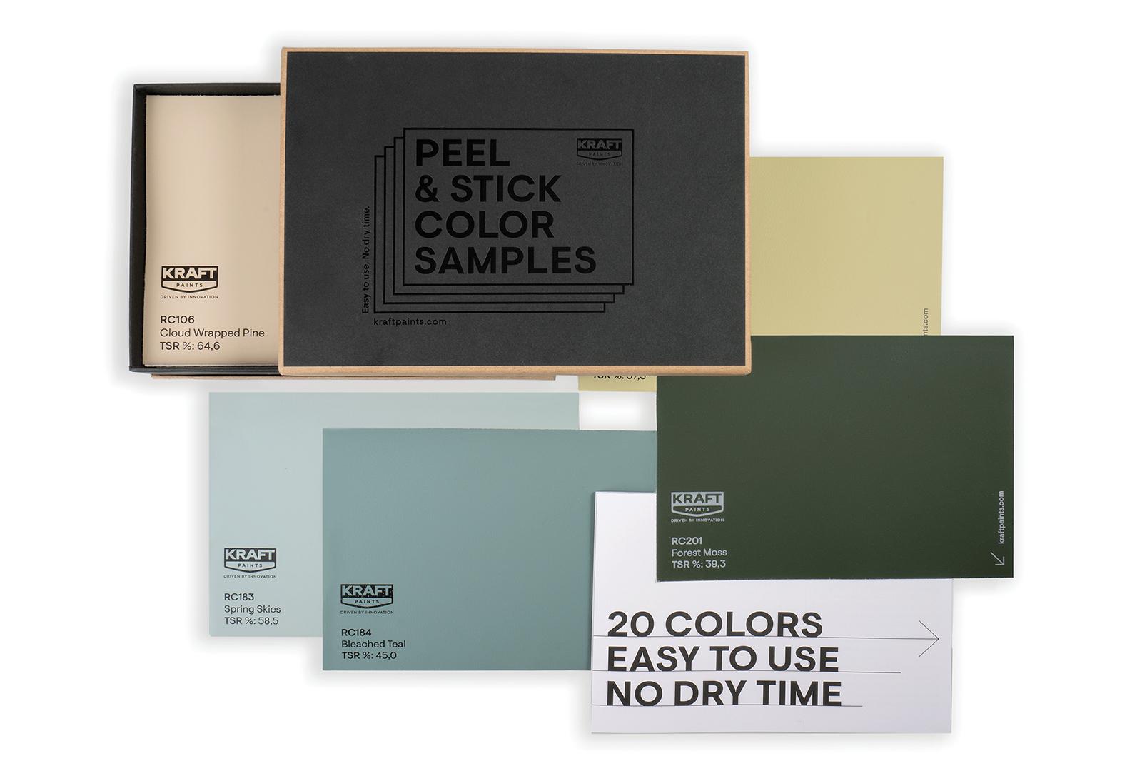 PEEL & STICK COLOR SAMPLES! H KRAFT Paints καινοτομεί με τα νέα ...